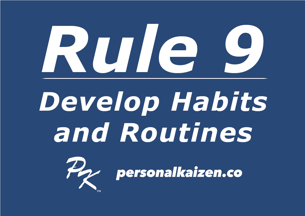 10 Rules for Life: Rule 9 – Develop Good Habits | Personal Kaizen